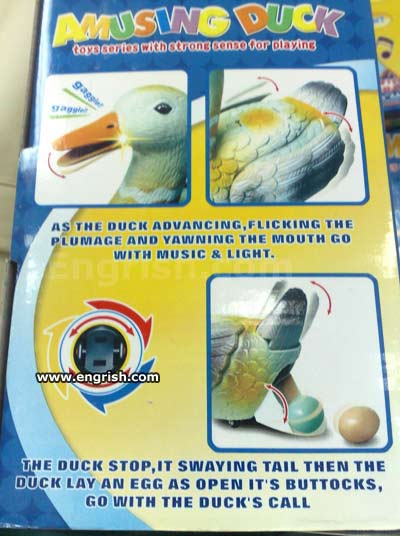 Amusing Duck Toy (2 for 1 Engrish!)